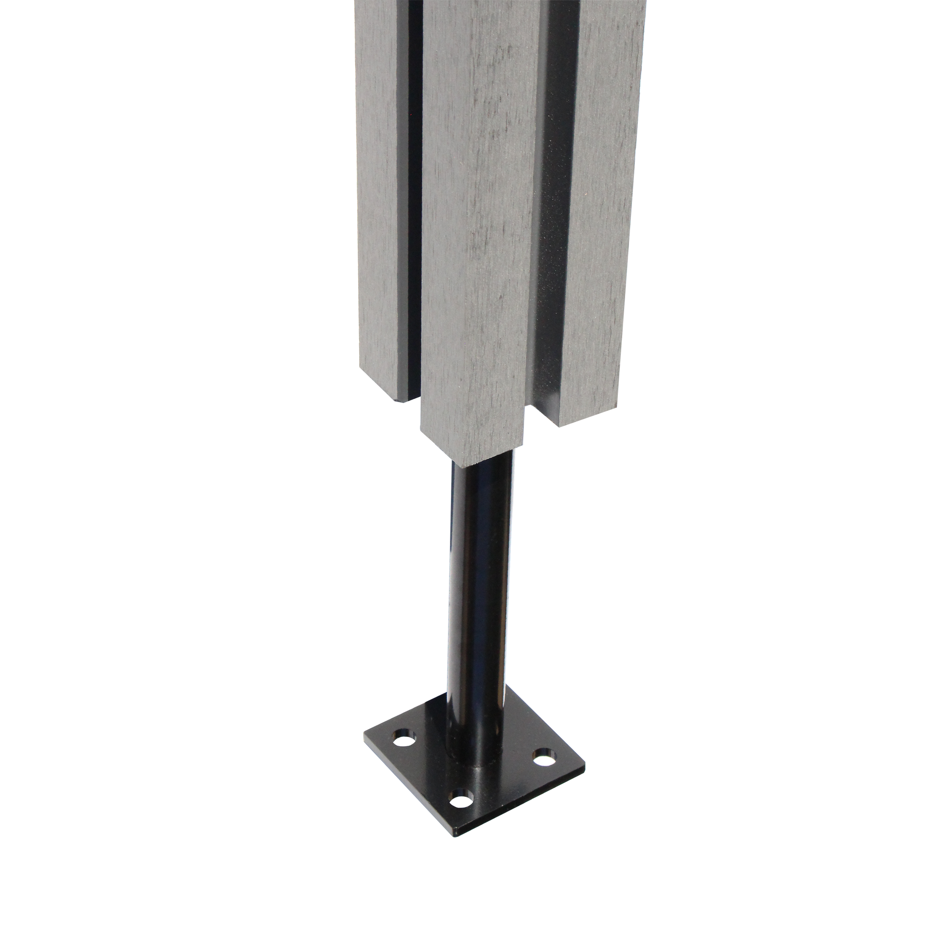 Composite Fence Post Steel Mount - Black - 600mm – Majestic Materials