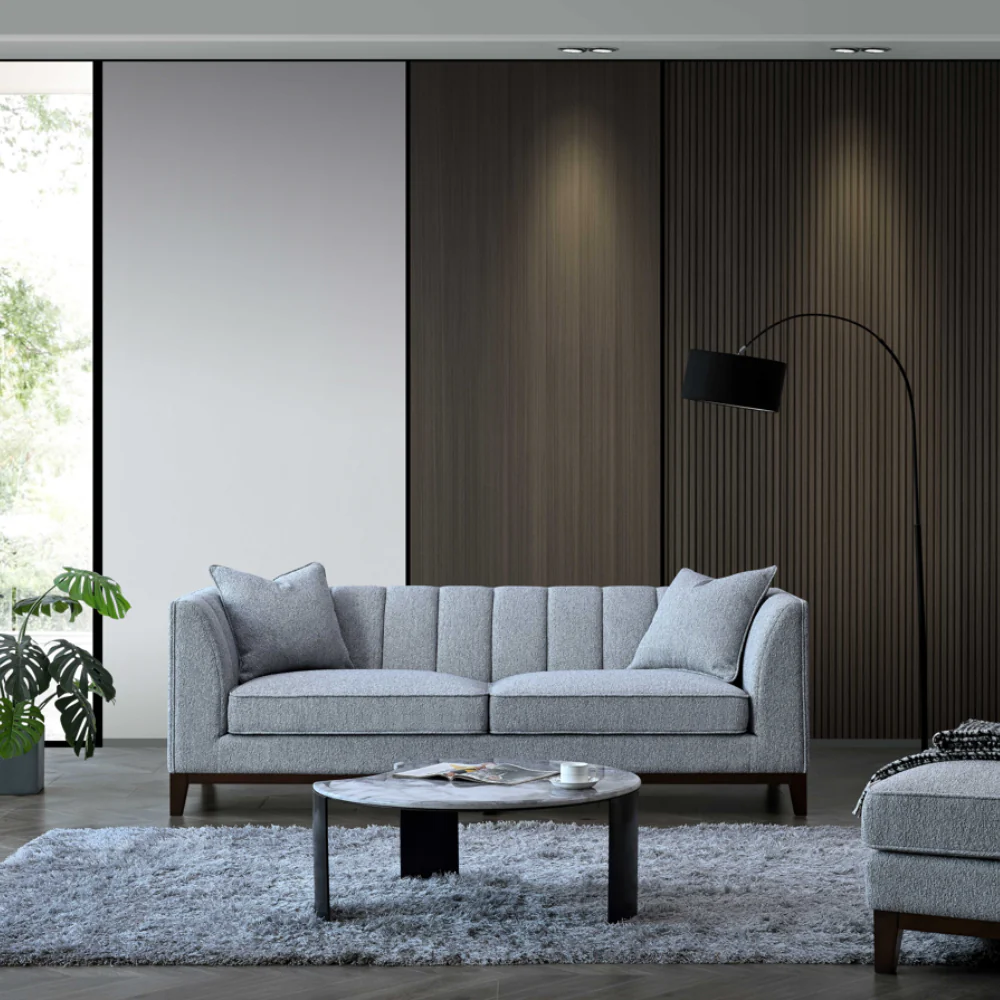 Cooper 3 Seater Sofa in Dolphin Boucle – Majestic Materials